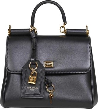Dolce & Gabbana Femme, Sacs, Noir, Taille: ONE Size Sac &agrave; main &agrave; rabat