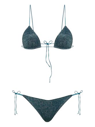 Os&eacute;ree Lumi&egrave;re Bikini mit Schn&uuml;rung - Blau