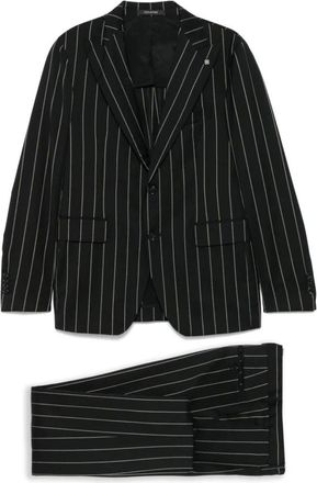 Tagliatore Homme, Costumes, Noir, Taille: 4XL Pinstripe Suit