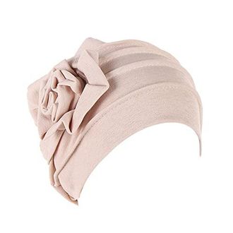 Generic Ethnique Boh&ecirc;me Fleur Couverture Cheveux Emballage Turban Chapeaux Turban Casquette pour Femmes Chapeau Casquette Football Machine, beige, taille uniq