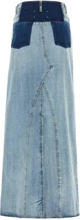 Maison Margiela Womens Denim Skirt Shadesofindigoblue Exterior: Cotton Gonne
