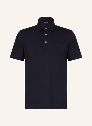 Ermenegildo Zegna Zegna Piqu&eacute;-Poloshirt blau