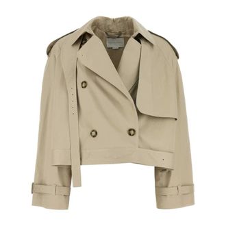 Stella McCartney Sand Baumwoll Trenchcoat - - Jackets - Damen - Beige - M