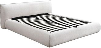 Vente-Unique Lit 2 Personnes Avec sommier - 180 x 200 cm - Beige - MIRSIO