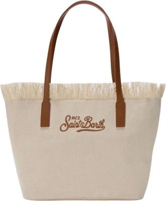 MC2 Saint Barth Femme, Sacs, Beige, Taille: ONE Size City Canvas Shopper Bag