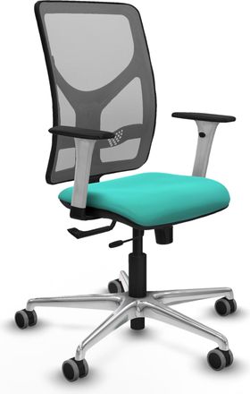 Piqueras y Crespo B&uuml;rostuhl, verstellbare Armlehne, h&ouml;henverstellbare Lendenwirbelst&uuml;tze, ausgestattet mit Syncro/Traslack und Schneideschaum, mit Rollen 65 mm, Parkett