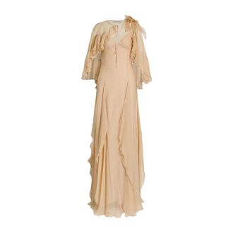 Alberta Ferretti Damen, Kleider, Beige, MGr&ouml;&szlig;e