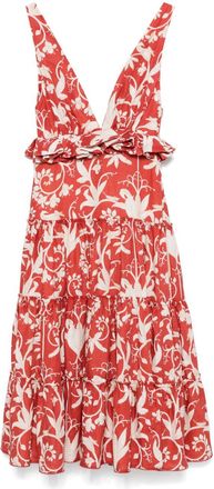 Agua Bendita robe mi-longue Lago Maiz - Orange