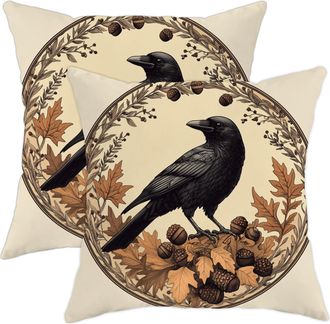 Generic Herbstkr&auml;he Kissenbez&uuml;ge Dekorative Kissenbezug Quadratische Zierkissenbezug F&uuml;r Hotel Heimdekoration Schlafzimmer 45X45Cm 2Er Set