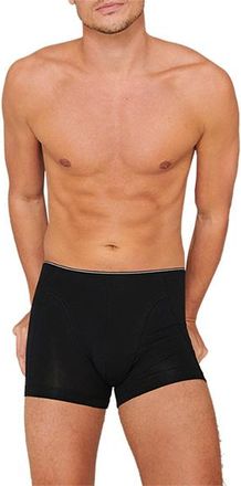 Schiesser Herren Trunk schwarz Baumwolle unifarben