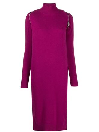 Diesel robe zipp&eacute;e &agrave; col roul&eacute; - Rose