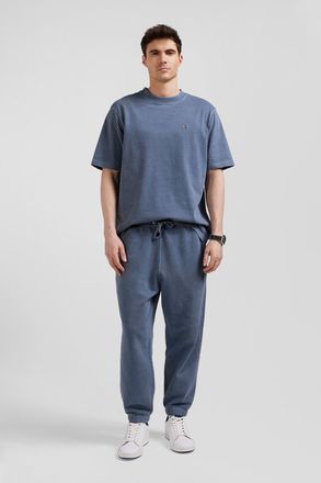 Eden Park Jogging Unisexe En Molleton Coton Gris Surteint Coupe Relaxed