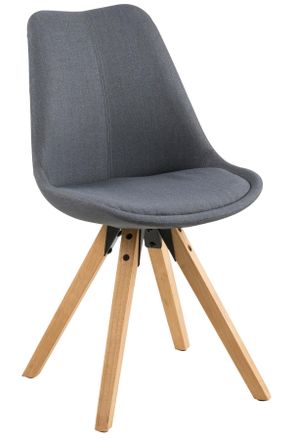 CARRYHOME Stuhl, Dunkelgrau, Holz, Textil, Kautschukholz, massiv, eckig, 48x85x55 cm, Stoffauswahl, Typenauswahl, Esszimmer, St&uuml;hle, Esszimmerst&uuml;hle, Vierfu&szlig;st&uuml;