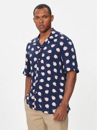 Benetton United Colors Of Benetton Hemd 5XRBUQ047 Dunkelblau Regular Fit