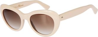 K&agrave;dor Lunettes de soleil rondes Capri New-S - Femme - Accessoires - Beige - Taille: 52 MM