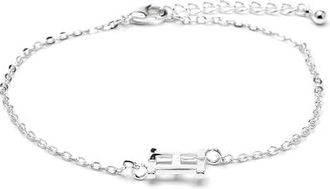 Luxenter Bracelet Alphabet finition argent - Lettre H, taille unique, M&eacute;tal, Sans pierre pr&eacute;cieuse