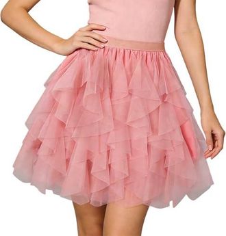 Generic Jupe Tulle Femme Tutu Jupe Jupes Femme Mini Festive &Eacute;t&eacute; - en Tulle &Eacute;tag&eacute;e A-Line Fluide pour Cosplay, Festivals Ou Journ&eacute;es Chaudes Ensoleill&eacute;es