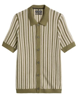 Marc O'Polo Summer Strick-Kurzarmhemd mit Streifen, Regular in