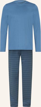 Schiesser Schlafanzug Casual Essentials blau