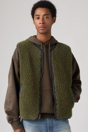 Levi's Seacliff Sherpa Vest - Herren - Gr&uuml;n / Gr&uuml;n