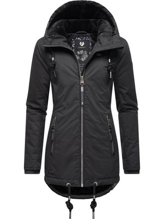 Ragwear Damen warme Winterjacke kurz wasserdicht mit Kapuze Zuzka Winter Black22 Gr. XXL