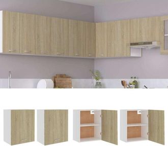 vidaXL Vidaxl - Armoires suspendues 2 pcs Ch&ecirc;ne sonoma 50x31x60 cm Agglom&eacute;r&eacute;