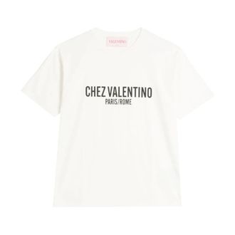 Valentino T-Shirt mit Logo-Print - - Tops - Herren - Beige - M