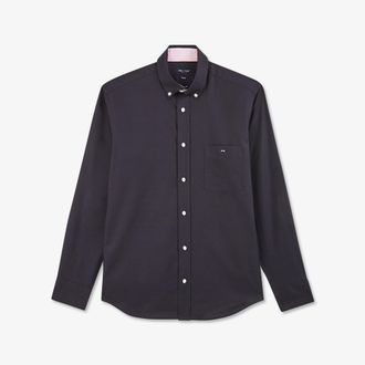 Eden Park Chemise Grise Unie En Coton Old Ref Pp