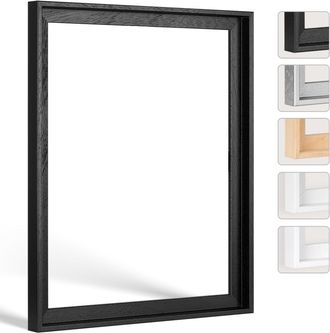 Bildershop-24 Schattenfugenrahmen Hamburg f&uuml;r Leinw&auml;nde und Keilrahmen 100x150cm Schwarz (matt lackiert)