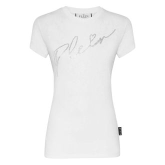Philipp Plein T-Shirt Rundhals Signature - - Tops - Damen - Wei&szlig; - XL