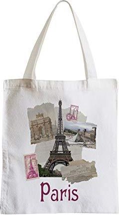 Fabulous Grand Sac Shopping Plage Etudiant Paris Collage France Ville Tour Eiffel Louvre