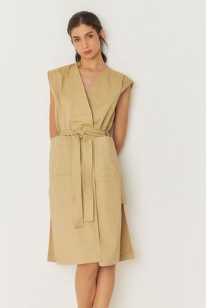 SKFK Damen vegan Kleid Lurra Beige