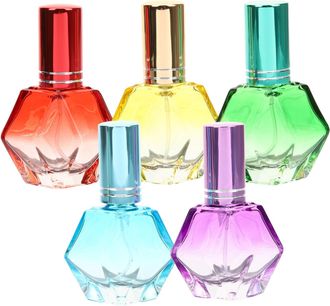 Cabilock 5stücke Parfümflasche Aus Glas Nachfüllbar Für Ätherische Öle Duftflasche Aromatherapie-Flasche Leere Flasche Parfüm-aufbewahrungsflasche Halter Für Ä