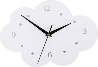 Vosarea Wanduhr niedliche dekorative Wolke Form Wand Uhr Spiegel Quarz Uhr stumm ohne Batterie f&uuml;r Kinder Kinderzimmer Schlafzimmer Wohnzimmer