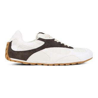 Bottega Veneta Niedrige Sneakers aus Stoff und Leder - - Shoes - Herren - Wei&szlig; - 40 EU