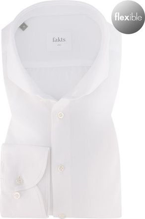 Fakts Herren Hemd wei&szlig; Slim Fit