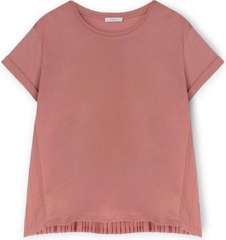 Motivi Femme, Tops, Rose, Taille: 42 FR T-shirt avec insertion plissée à larrière