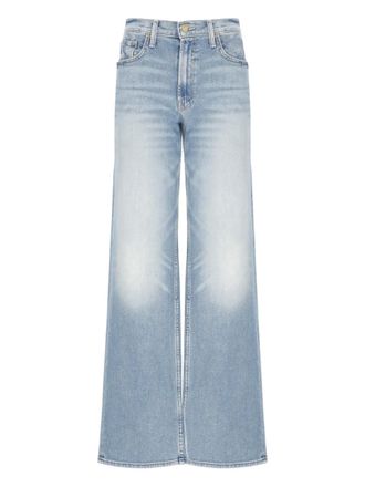 Mother jean ample &agrave; design cinq poches - Bleu