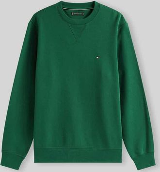 Tommy Hilfiger Regular Fit Sweatshirt aus reiner Baumwolle mit Logo-Stitching