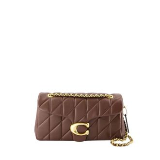 Coach Schultertasche aus gestepptem Lammleder in Braun - - Bags - Damen - Braun - ONE SIZE