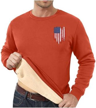 Generic Hauts en polaire pour homme - Veste pelucheuse pour homme - Printemps et automne - Imprimé 2D - Drapeau national rétro - Tendance - Velours épais - Co