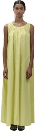 Alysi Femme, Robes, Vert, Taille: 40 FR Robe Longue en Popeline