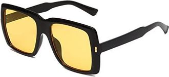 Generic Lunettes de soleil design rétro 2025 pour hommes et pour femmes, grand cadre, tir de rue en plein air, lunettes de soleil dombrage (couleur : B, taill