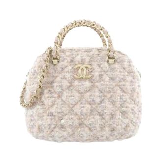 Chanel Pre-owned Vintage Tweed Schultertasche - - Pre-owned - Damen - Rosa - ONE SIZE