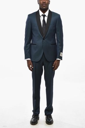 Corneliani CC COLLECTION Anzug aus Satin mit Schalkragen Corneliani