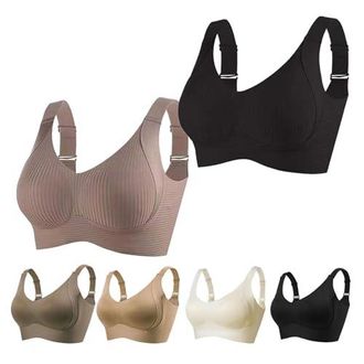 Generic Soutien-gorge push-up sans couture pour femme - Soutien-gorge push-up r&eacute;glable sans fil - Couverture compl&egrave;te douce et sans couture, 2 pi&egrave;ces-F, XXL