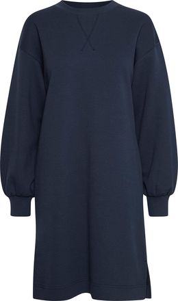 Ichi IHJICINTA SW DR Damen Sweatkleid Freizeitkleid Kleid Sweatkleid Rundhalsausschitt Regular-Fit, Größe:M, Farbe:Total Eclipse (194010)