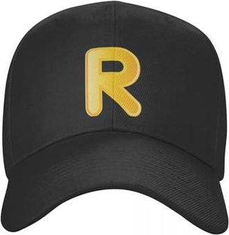 Generic Casquette de baseball personnalis&eacute;e lettre R jaune casquette de baseball hommes femmes chapeau de camionneur respirant cadeau sport