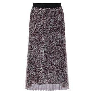 Marc Cain Femme, Jupes, Multicolore, Taille: 44 FR Plissee-Rock mit Leo Print