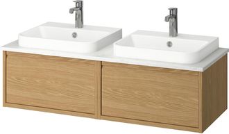 IKEA ÄNGSJÖN / BACKSJÖN Waschbeckenschr./2Waschb./2Mischba